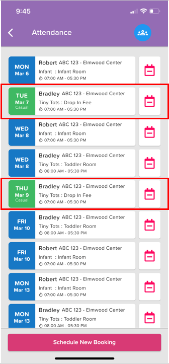 Drop-In Childcare Scheduling – Kangarootime (K2)